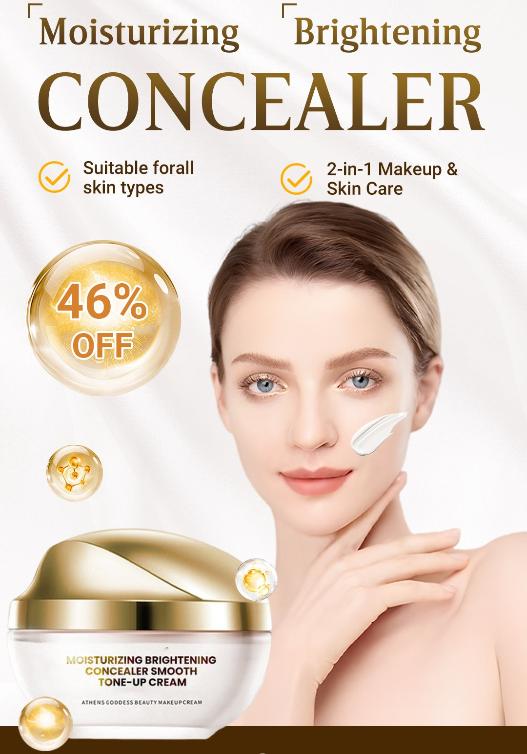 🌷Spring presale 49% OFF🍃Moisturizing Brightening Concealer Smooth Tone ...